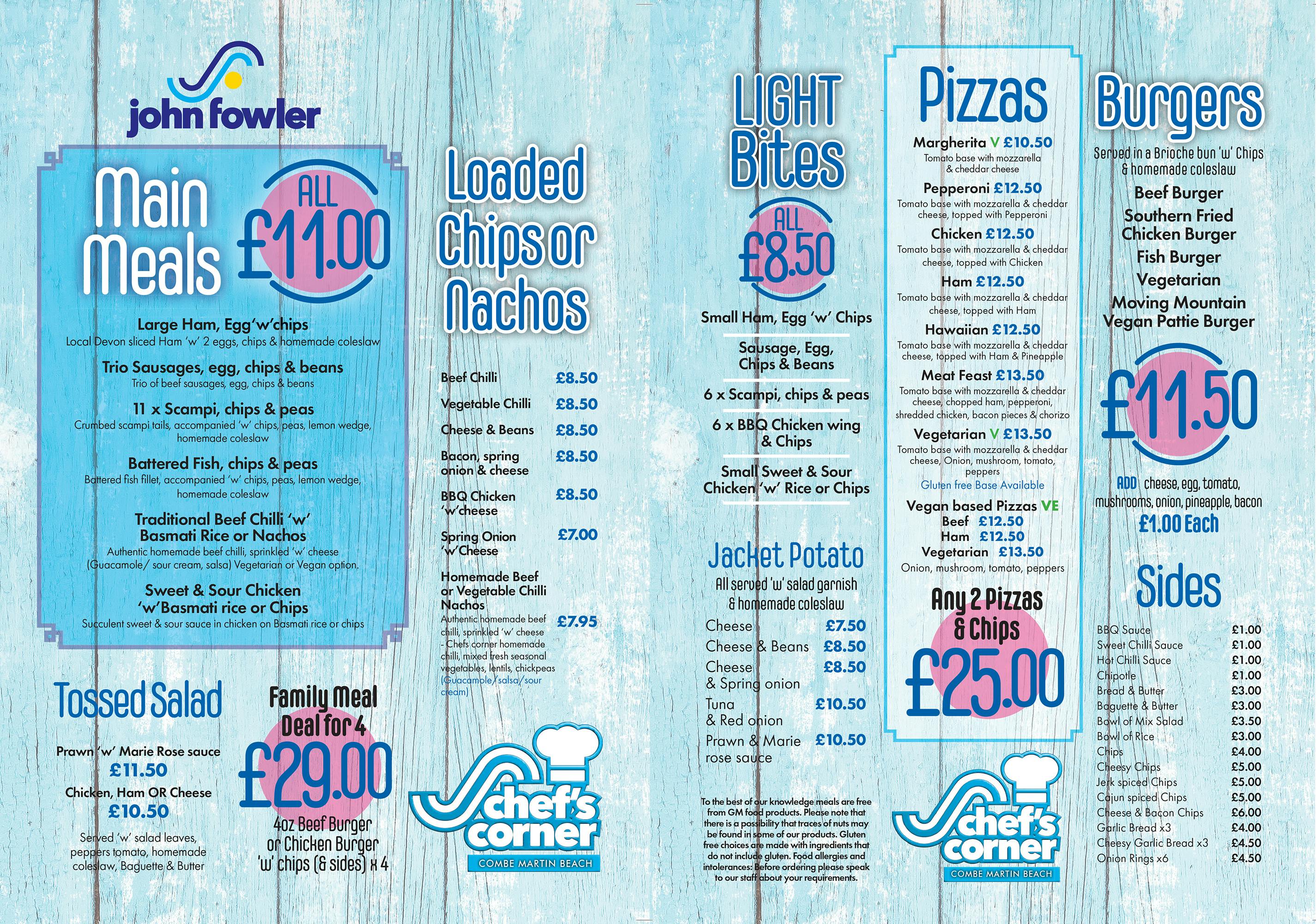 Combe Martin Beach Holiday Park | Combe Martin | John Fowler | Food & Drink